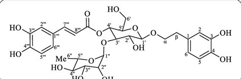The Structure Of Acteoside Ac Isolated From Acanthus Ilicifolius Var Download Scientific
