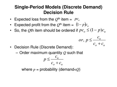 Ppt Lesson 1 Inventory Models Stochastic Powerpoint Presentation