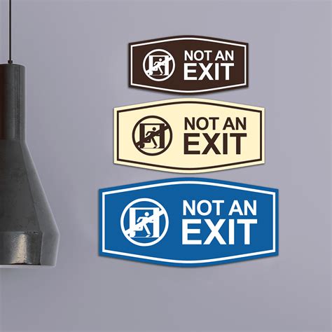 Fancy Not An Exit Running Man Sign Black Large