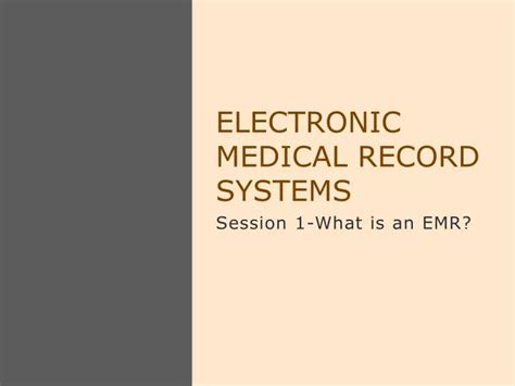 Ppt Electronic Medical Record Systems Powerpoint Presentation Free