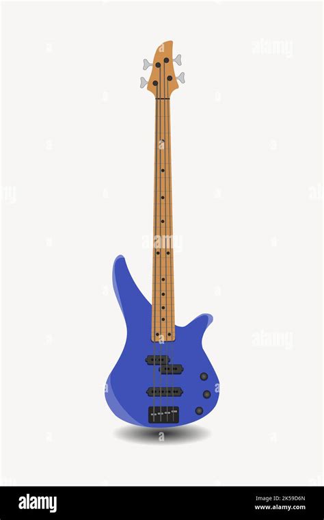 Bass Guitar Clipart Musical Instrument Illustration Vector Stock