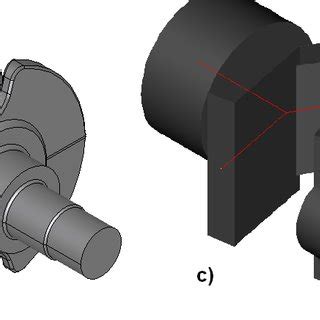 Full Model Of The Crankshaft A Simplified 3d Model B And Beam