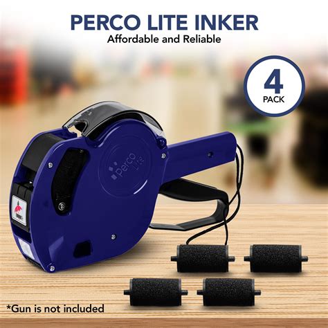 Perco Lite Pricing Gun Labeler Ink Rolls Preferred
