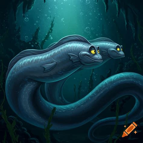 Cartoon Electric Eel