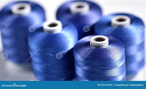 Cornflower Blue Sewing Thread Coil Stock Illustration Illustration Of