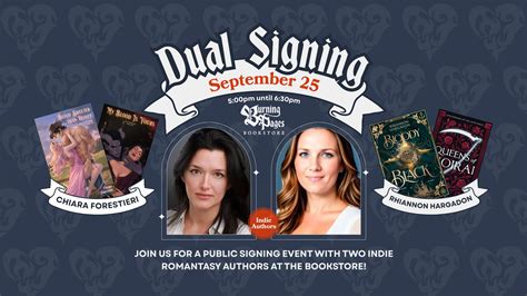 Dual Indie Author Signing At Burning Pages Bookstore With Chiara Forestieri And Rhiannon Hargadon