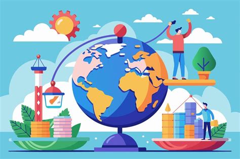 Individuals Interact With A Globe Showcasing The Balance Of Globalization And Cultural Diversity