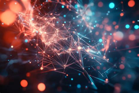 Futuristic Fractal Based Data Network Glowing Cyber Connections Soft
