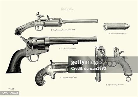 Vintage Pistols And Revolvers High Res Vector Graphic Getty Images