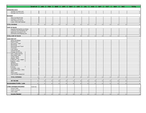 Blank Cash Flow Statement Template