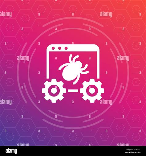debugging searching for bugs icon stock vector image and art alamy