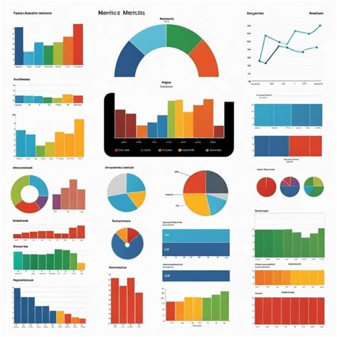 Metrics Vector Set White Background Isolated A High Quality Premium