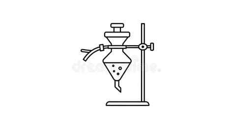 Separatory Funnel Chemistry Lab Equipment Icon Stock Vector