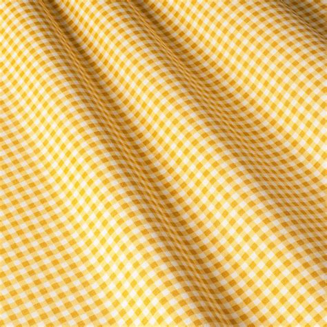 Fabric Cotton with print gingham yellow | Gingham yellow, Fabric, Gingham