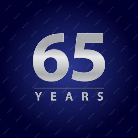 Premium Vector 65 Years For Celebration Events Anniversary
