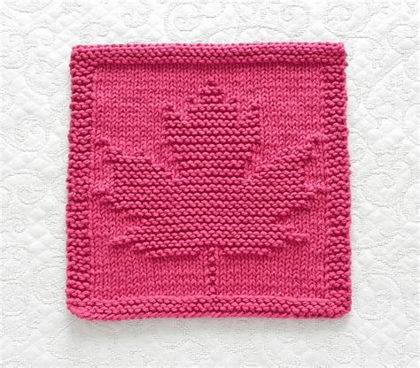 Ravelry Maple Leaf Knit Dishcloth Pattern By Aunt Susan