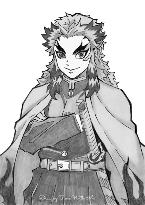 Drawing Rengoku Kyoujurou Demon Slayer Anime Drawings Drawings Best Anime Drawings