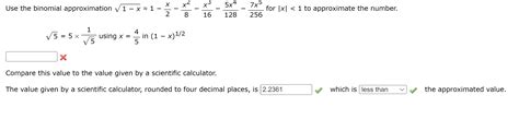 Solved Use The Binomial Approximation Chegg