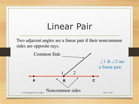 1 6 Describing Pairs Of Angles Ppt Download