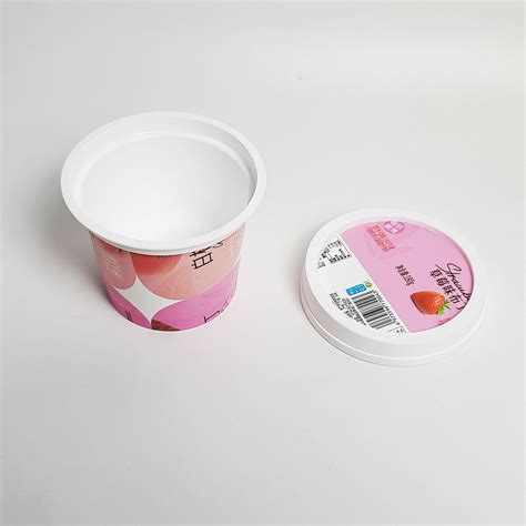 80口径120ml和230ml膜内贴塑料酸奶杯雪糕布丁杯pp圆盒冰淇淋圆杯 阿里巴巴