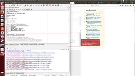 python how do i connect to swift server with or without keystone