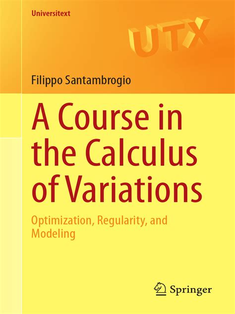 a course in the calculus of variations textbook pdf calculus of