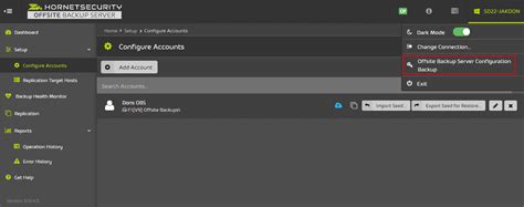 Set A Password For The Offsite Backup Server Configuration Hornetsecurity Knowledgebase