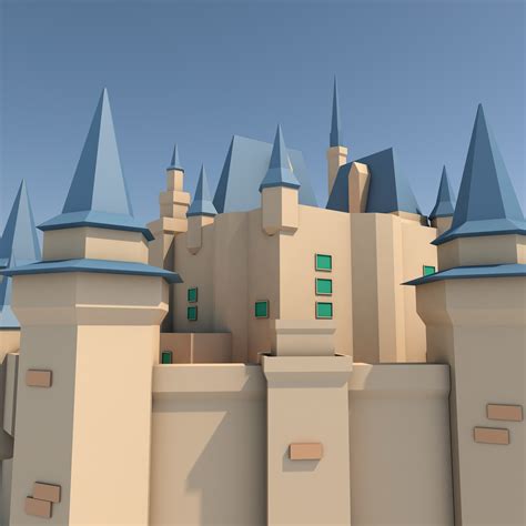 3D модель Замок Низкий Поли - TurboSquid 1500611