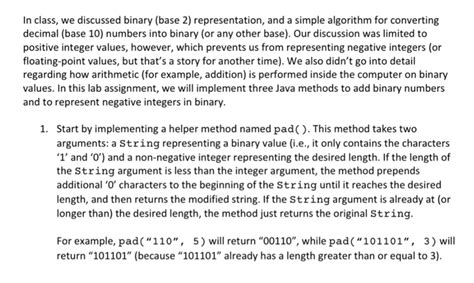 Solved In Class We Discussed Binary Base Chegg