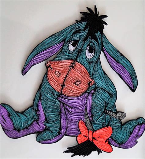 Disney Paper Quilling Blue Eeyore Quilling Designs Quilling Paper