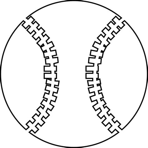 Flat Style Softball In Black Line Art 24908717 Vector Art At Vecteezy