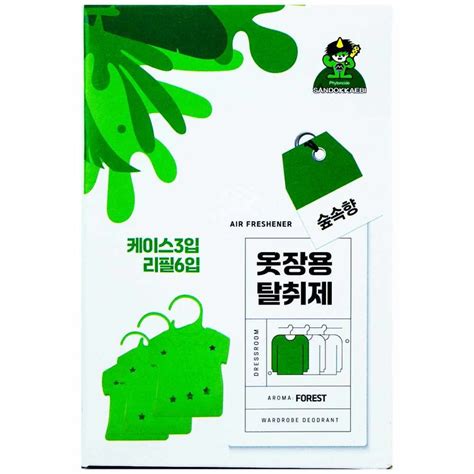 산도개비 옷장용 탈취제 숲속향 4ml X 6개입케이스 3개리필 6개 레몬샵