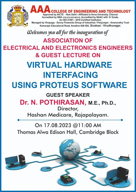 Eee Association Inauguration And Guest Lecture On 17082023 Aaa College Of Engineering