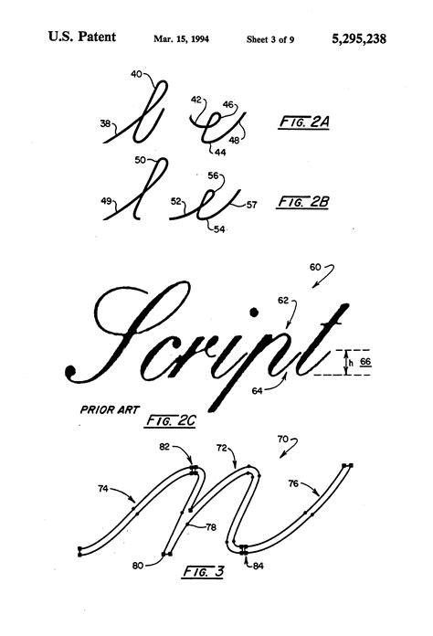 Patent US5295238 System Method And Font For Printing Cursive Character Strings Google Patents