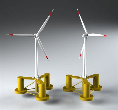 Wind Turbine Offshore D Model Ds Obj Free D