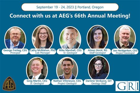 Gri On Linkedin Its Association Of Environmental And Engineering Geologists Aeg 66th…