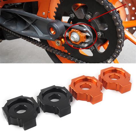 Motorcycle Cnc Rear Chain Adjuster Axle Blocks Tensioner For Ktm Duke