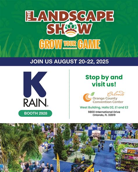 K Rain Join K Rain At The Landscape Show Well Be At The Orange