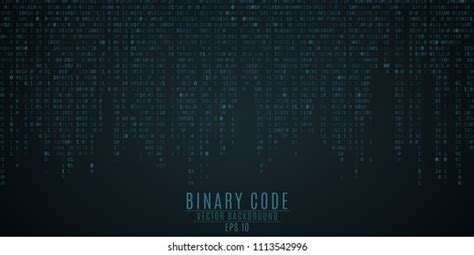 Binary Code Background Blue Glow Falling Stock Vector Royalty Free 1113542996 Shutterstock