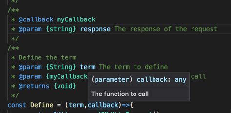 Jsdoc Callbacks Unsupported In Node Js Issue Microsoft Vscode Github