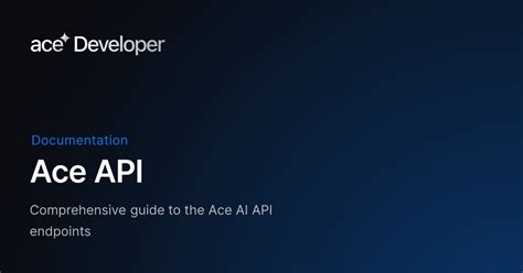 ace api ace developer