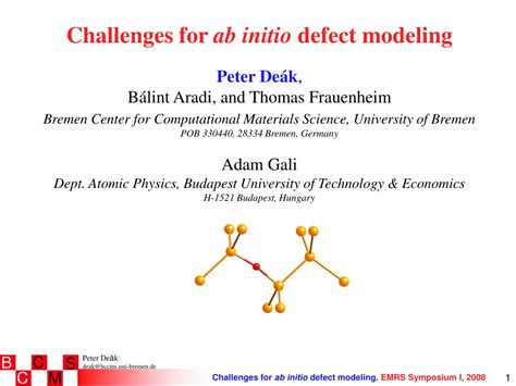 Ppt Challenges For Ab Initio Defect Modeling Powerpoint Presentation Id 4064382