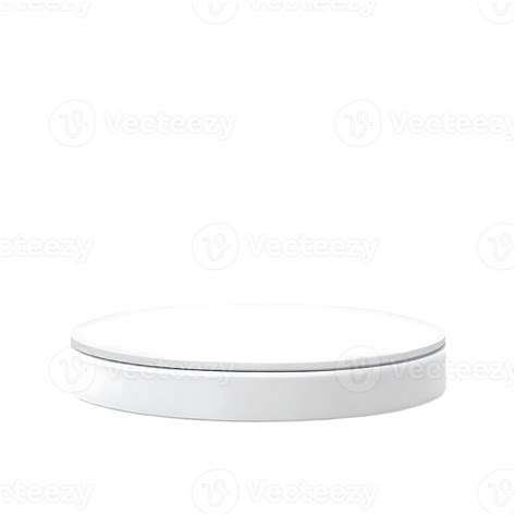 Clean Minimalist White Rotating Display Stand Platform For Product Photography Or Videography