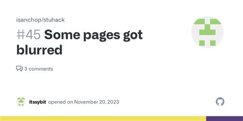 Some Pages Got Blurred Issue Isanchop Stuhack GitHub
