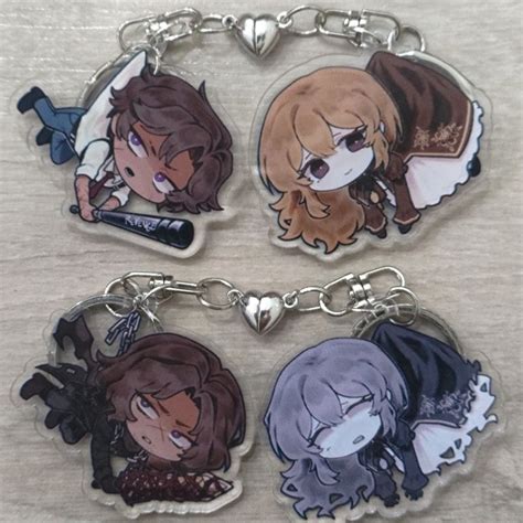 Jual Heathcliff And Catherine Heart Magnet Keychain Limbus Company