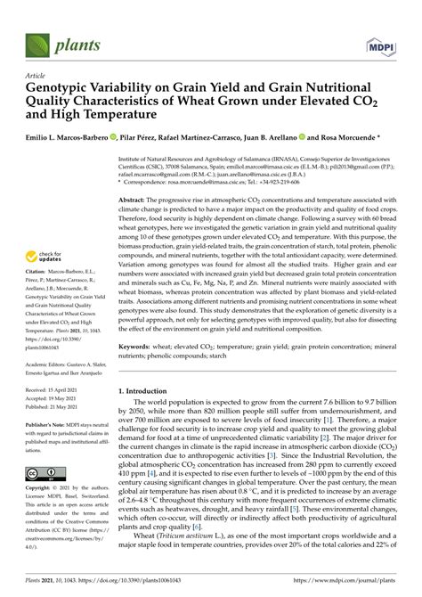 Pdf Genotypic Variability On Grain Yield And Grain Nutritional