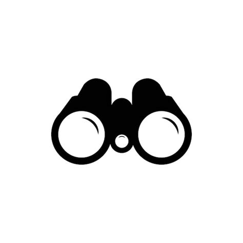 Binoculars Icon Black On White Background Premium Vector