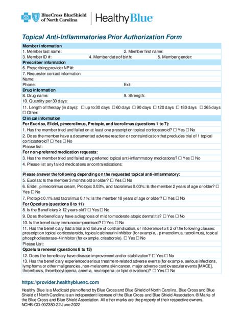 Fillable Online Request For Special Authorization Form Completion