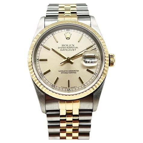 Rolex Datejust 16233 18k Yellow Gold Stainless Steel For Sale At