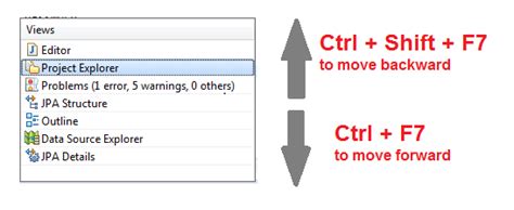 16 eclipse shortcut keys for workspace and project